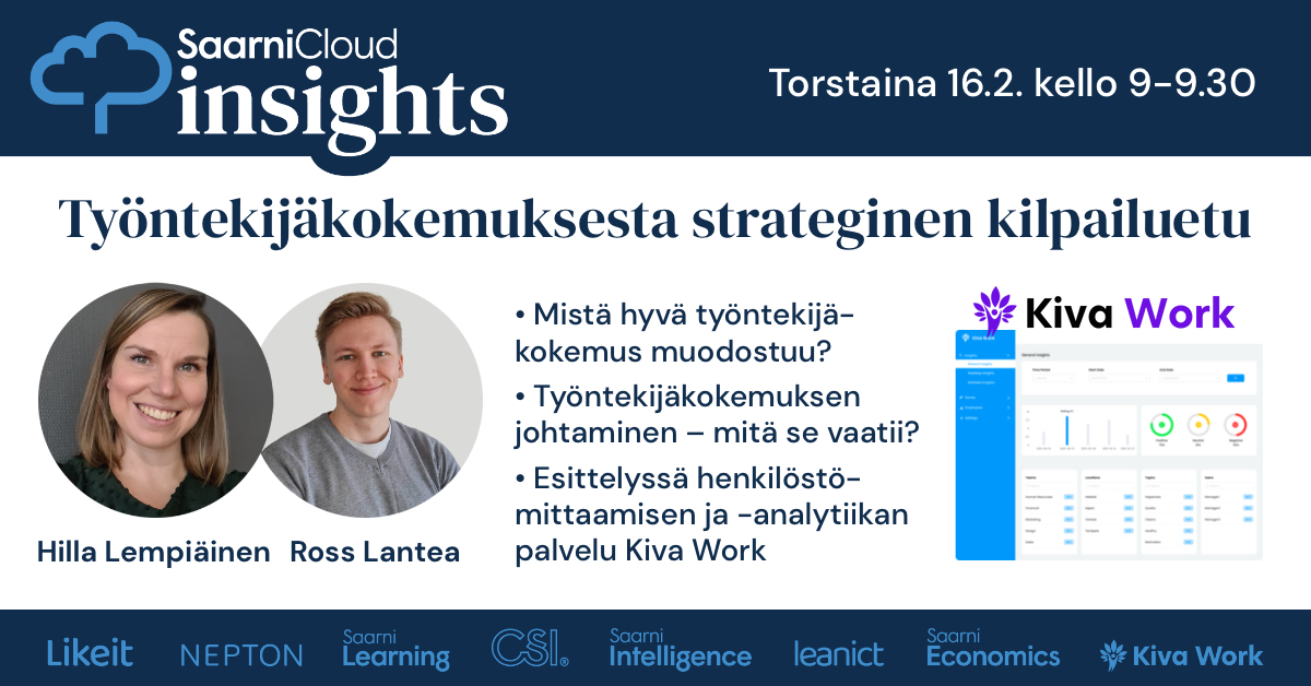 Työntekijäkokemuksesta strateginen kilpailuetu – Saarni Cloud Insights ...